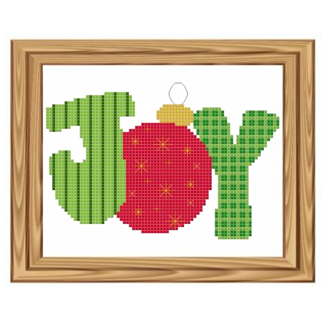 Christmas JOY Cross Stitch Pattern - PDF File - Instant Download, X ...