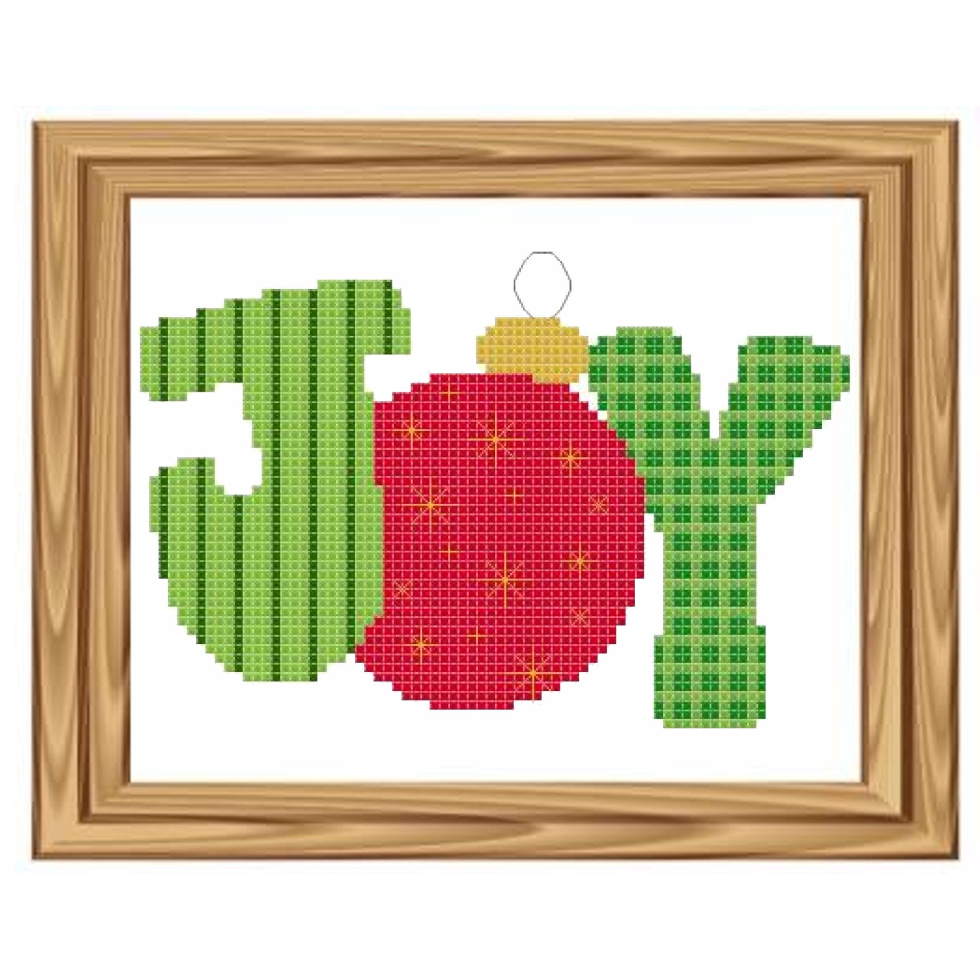 Christmas JOY Cross Stitch Pattern - PDF File - Instant Download, X ...