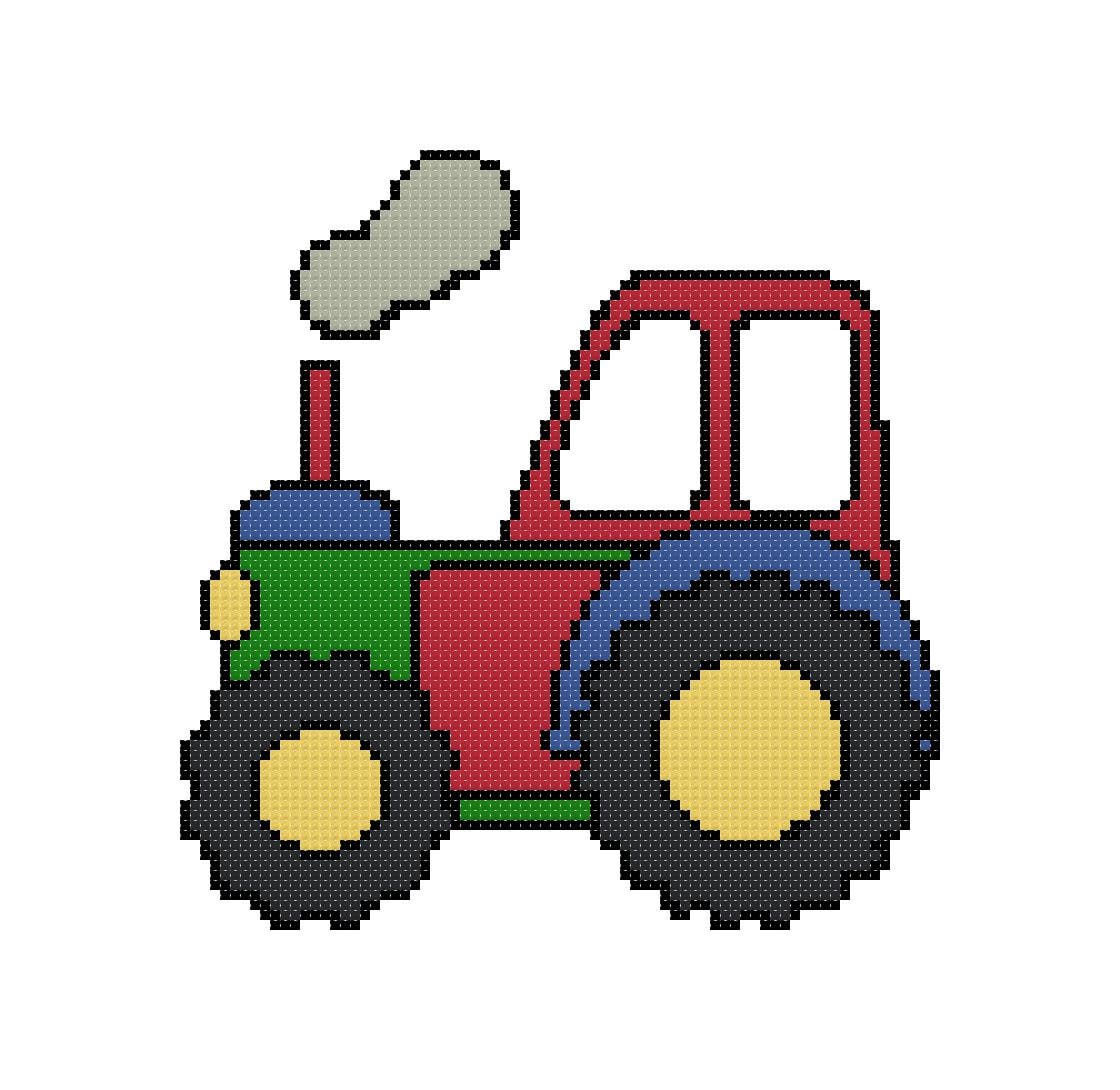 Tractor Cross Stitch Pattern - Digital File - Instant Download - X ...
