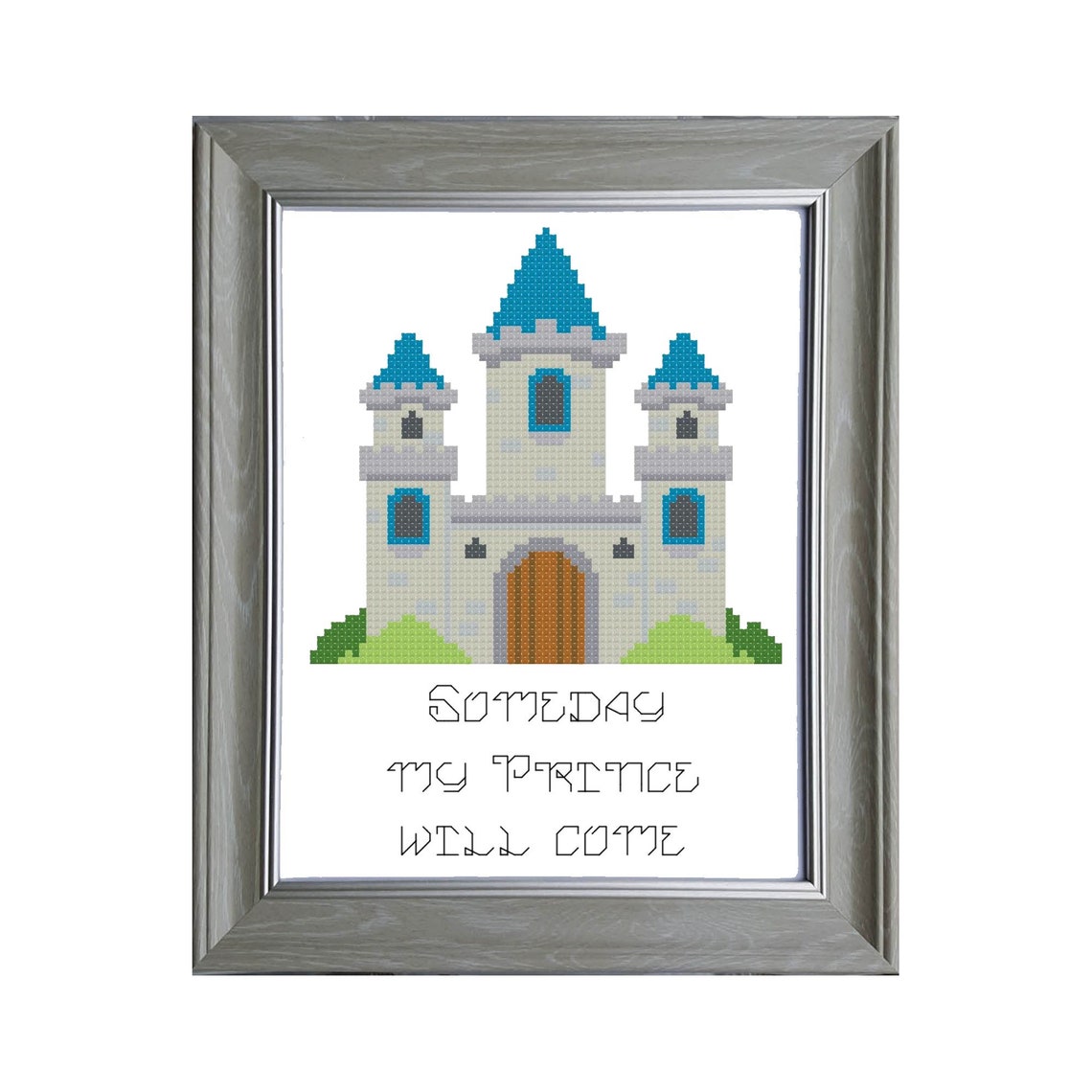 Castle Cross Stitch Pattern PDF File Instant Download princess Cross Stitch Pattern, X Stitch ...
