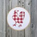 Farm Rooster Gingham Silhouette Cross Stitch Pattern - PDF File - Checkered Rooster, X Stitch ...