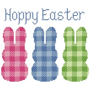 Hoppy Easter Cross Stitch Pattern - PDF File - Instant Download - X Stitch Pattern, Easter ...