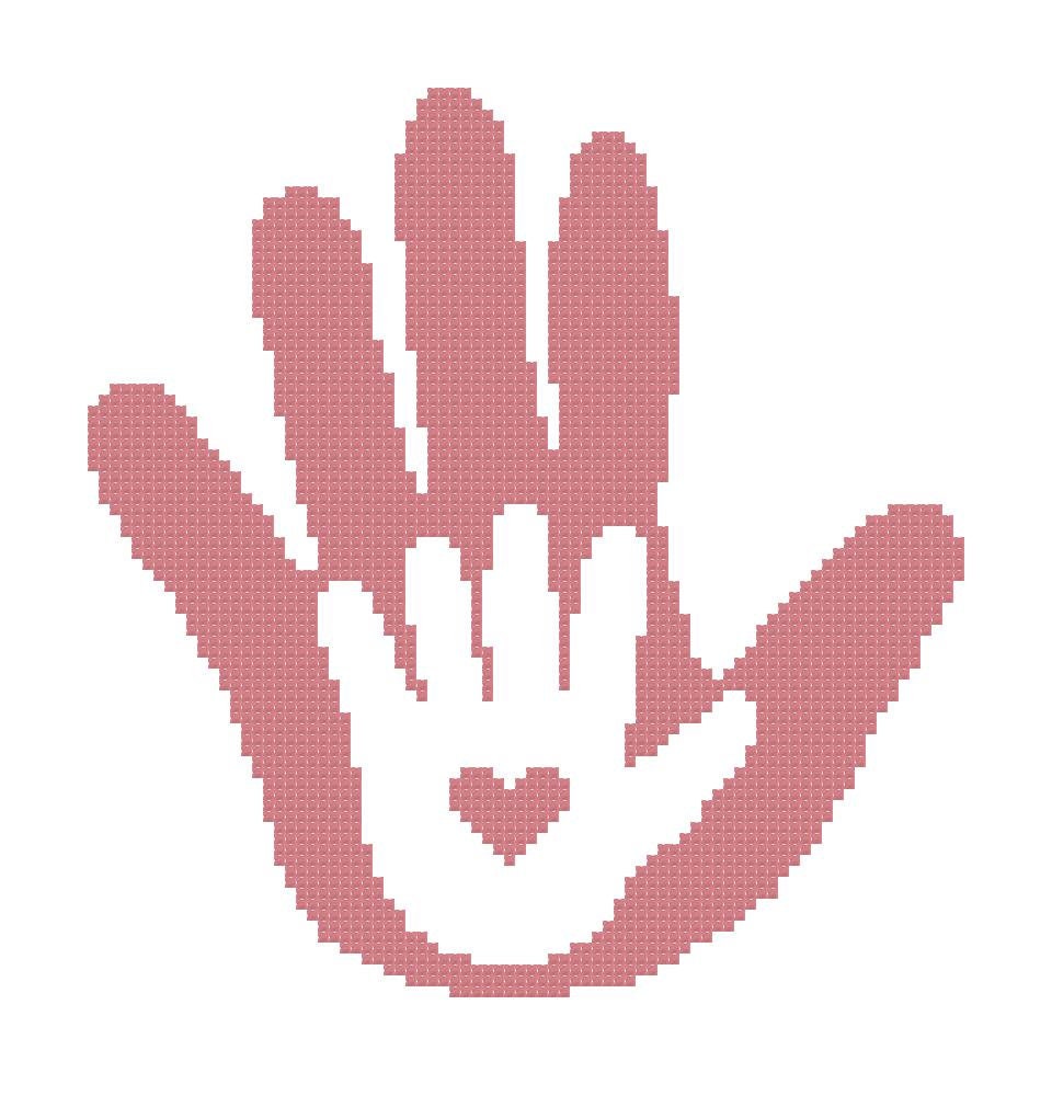 Hand in Hand Cross Stitch Pattern - PDF File - Instant Download, X ...