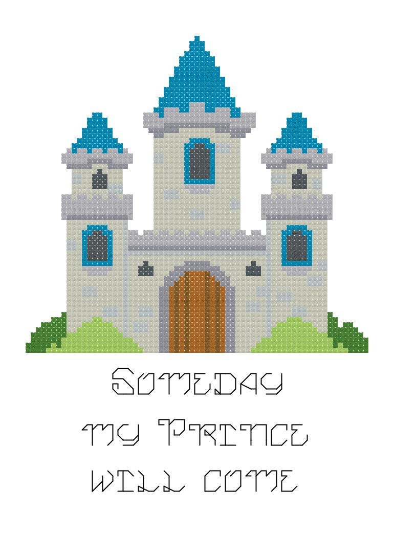 Castle Cross Stitch Pattern PDF File Instant Download princess Cross ...