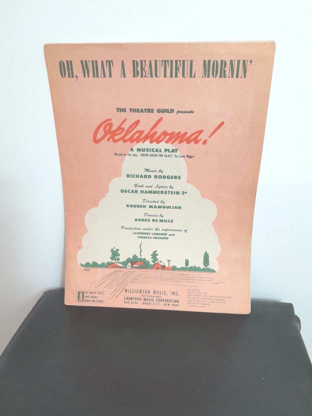 Vintage Sheet Music – Oh, What a Beautiful Mornin’ From Oklahoma! (1943 ...