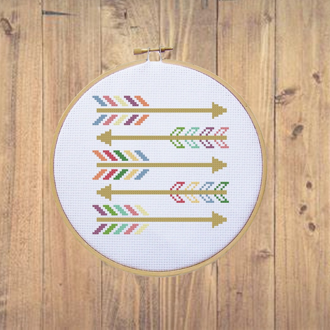 Arrows Cross Stitch Pattern - PDF File - Easy Cross Stitch Pattern, X ...