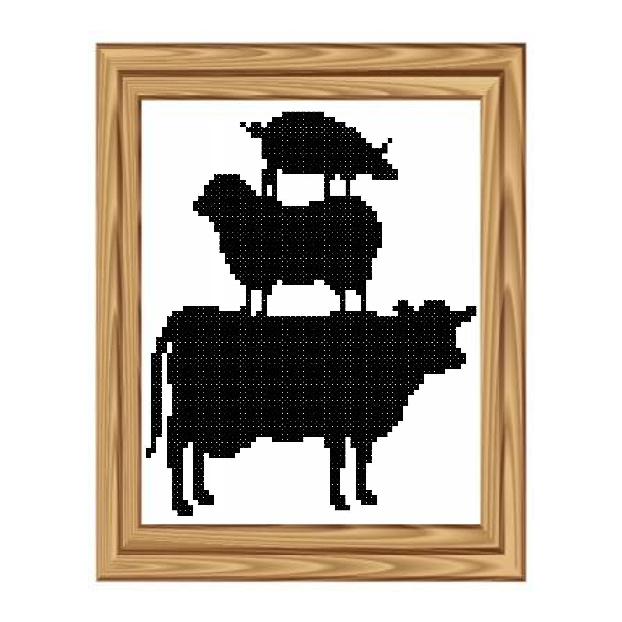 Stacked Farm Animal Cross Stitch Pattern - PDF File - Instant Download ...