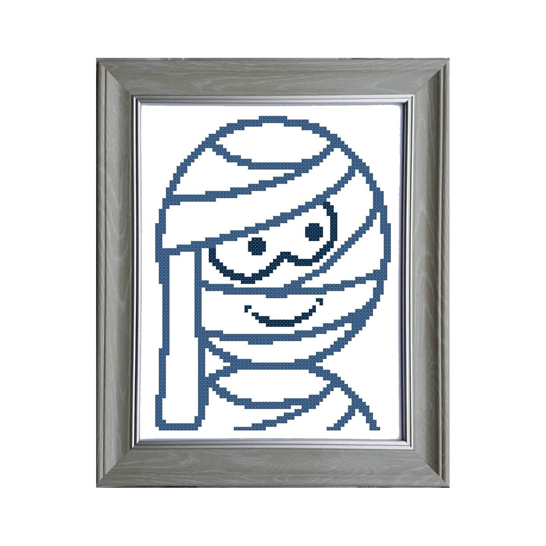 Halloween Mummy Cross Stitch Pattern - Digital File, X Stitch Pattern ...