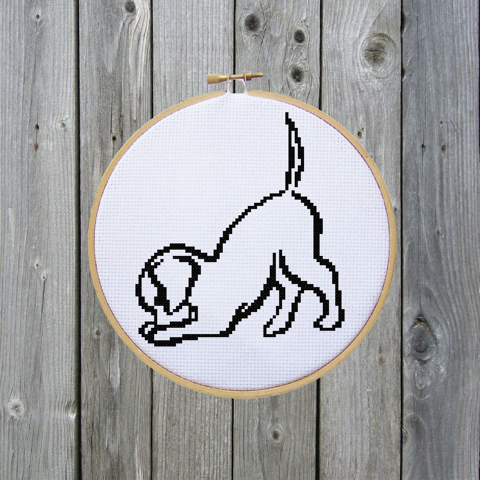 Puppy Outline Cross Stitch Pattern: Simple Dog Design (PDF Pattern) - Etsy