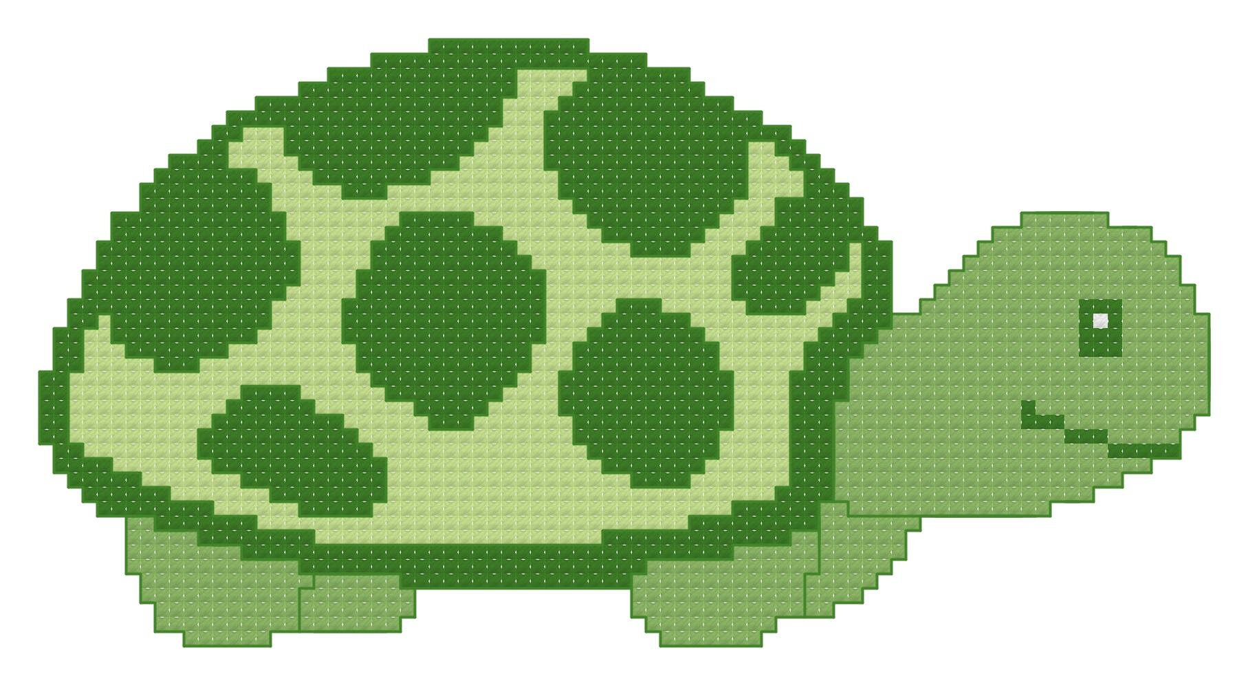 Turtle Cross Stitch Pattern - Digital File/ Instant Download - Hoop Art ...