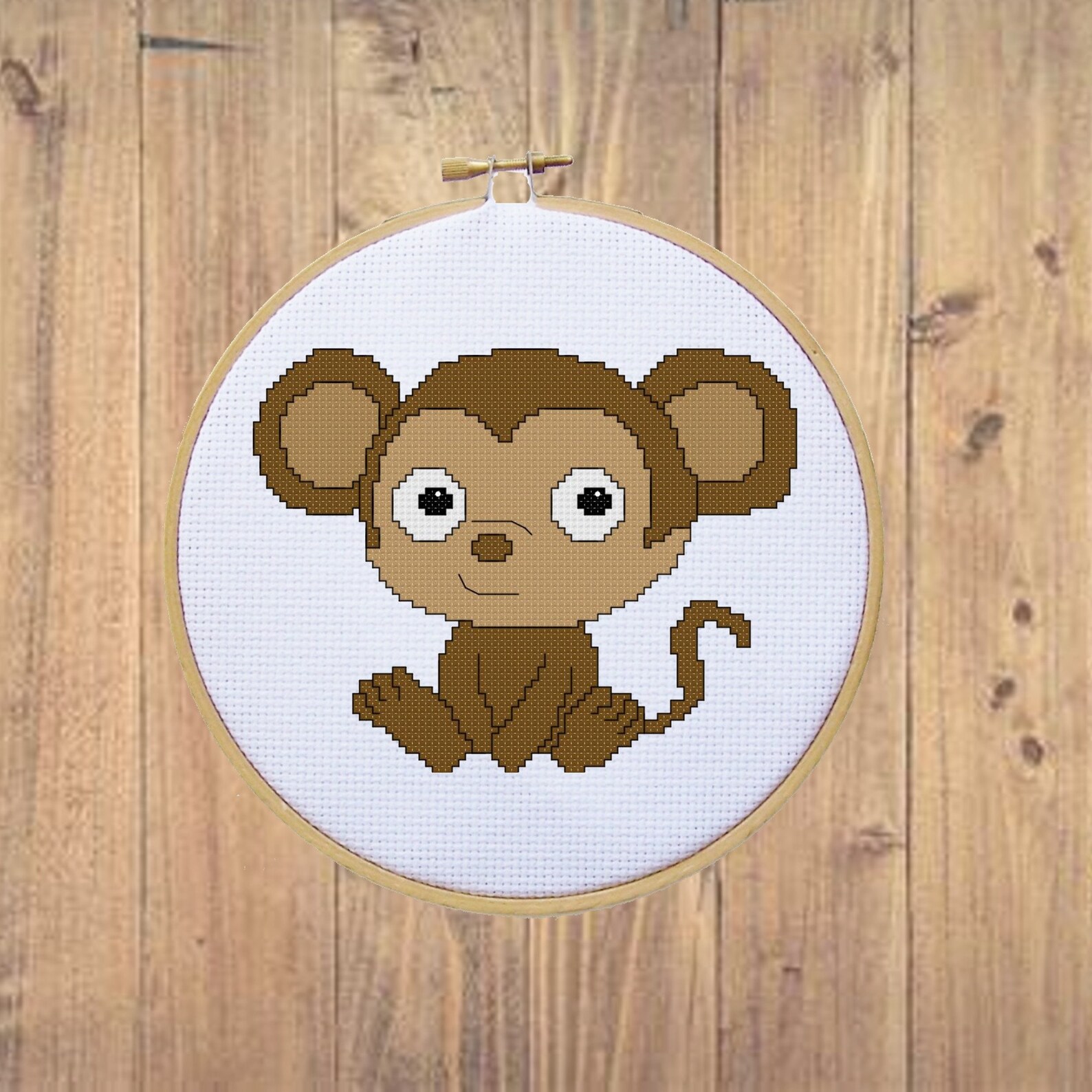 Baby Monkey Cross Stitch Pattern: Nursery Decor (PDF File) - Etsy