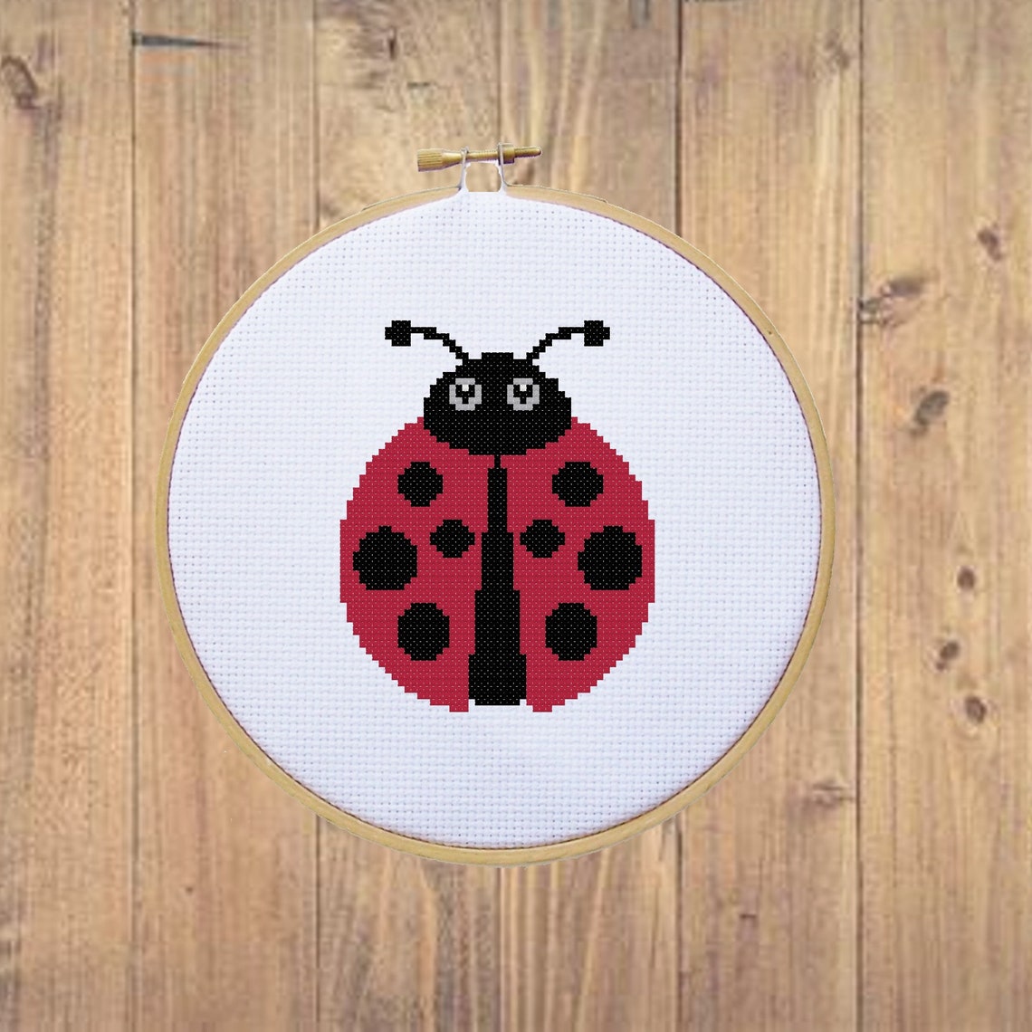 Ladybug Cross Stitch Pattern Instant Download - Digital File - Hoop Art ...