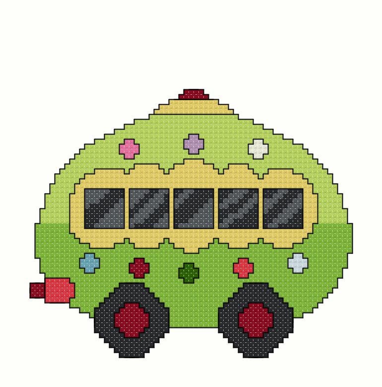 Train Cross Stitch Pattern - Digital File - Hoop Art, Embroidery ...