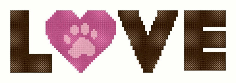 Love Cross Stitch Pattern - Instant Download - X Stitch Pattern ...