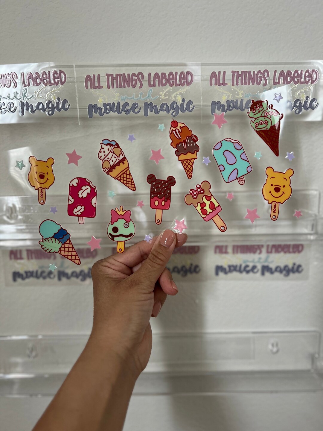 Disney Inspired Character Ice Creams UV DTF Cup Wrap Disney Foodie ...