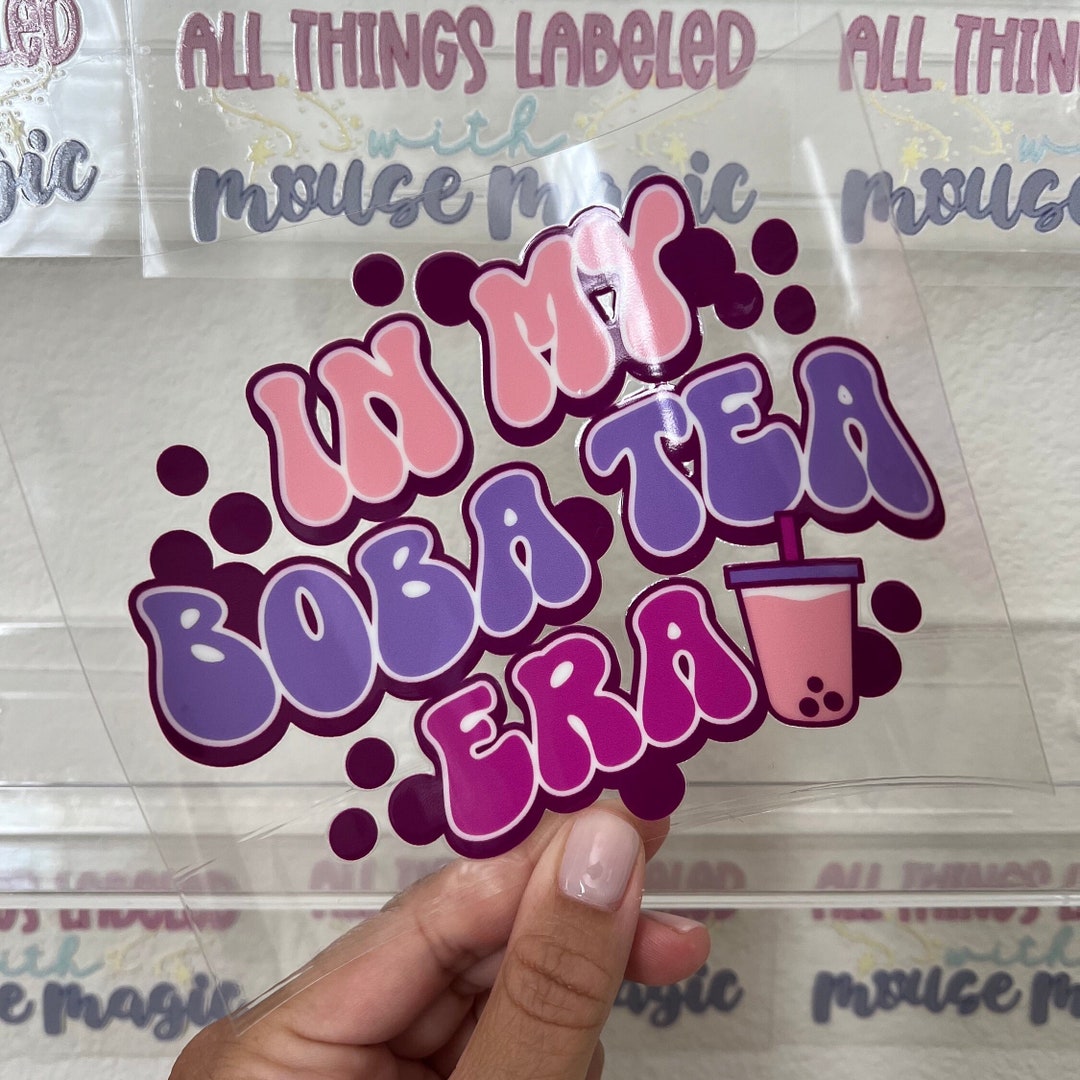 In My Boba Tea Era UV DTF Milk Tea Inspired Decal Tumbler Ready to ...
