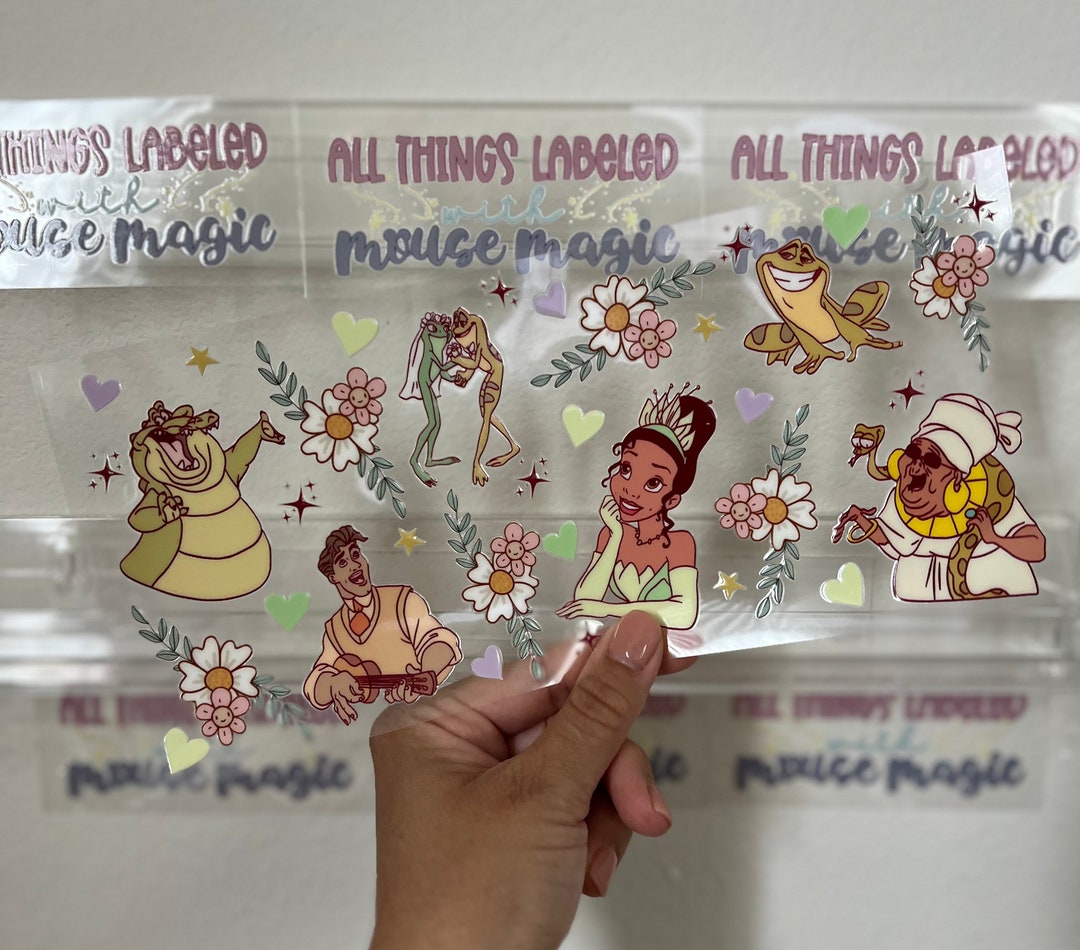 Princess and Frog UV Direct to Film Tiana 16oz Libby Cup Wrap Permanent Waterproof Decal Ready ...