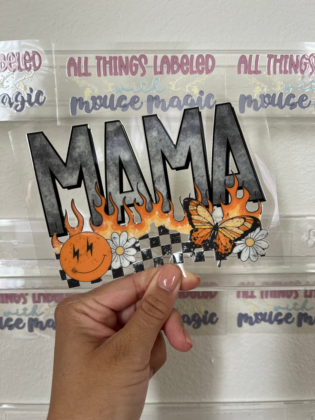 Rocker Mama Club UV DTF Decal Edgy Mama Tumbler Ready to Apply ...