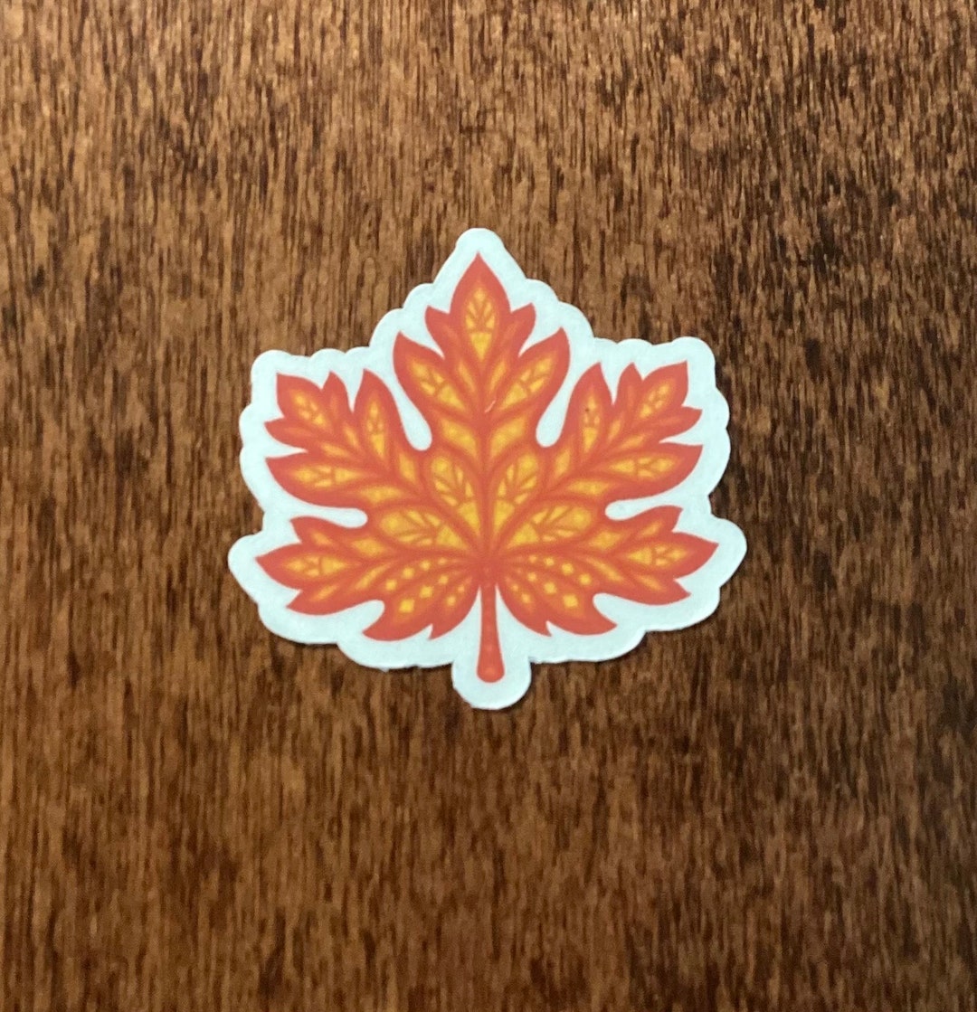 Fall Leaf Sticker/ Waterproof Sticker/ Water Bottle Sticker/ - Etsy
