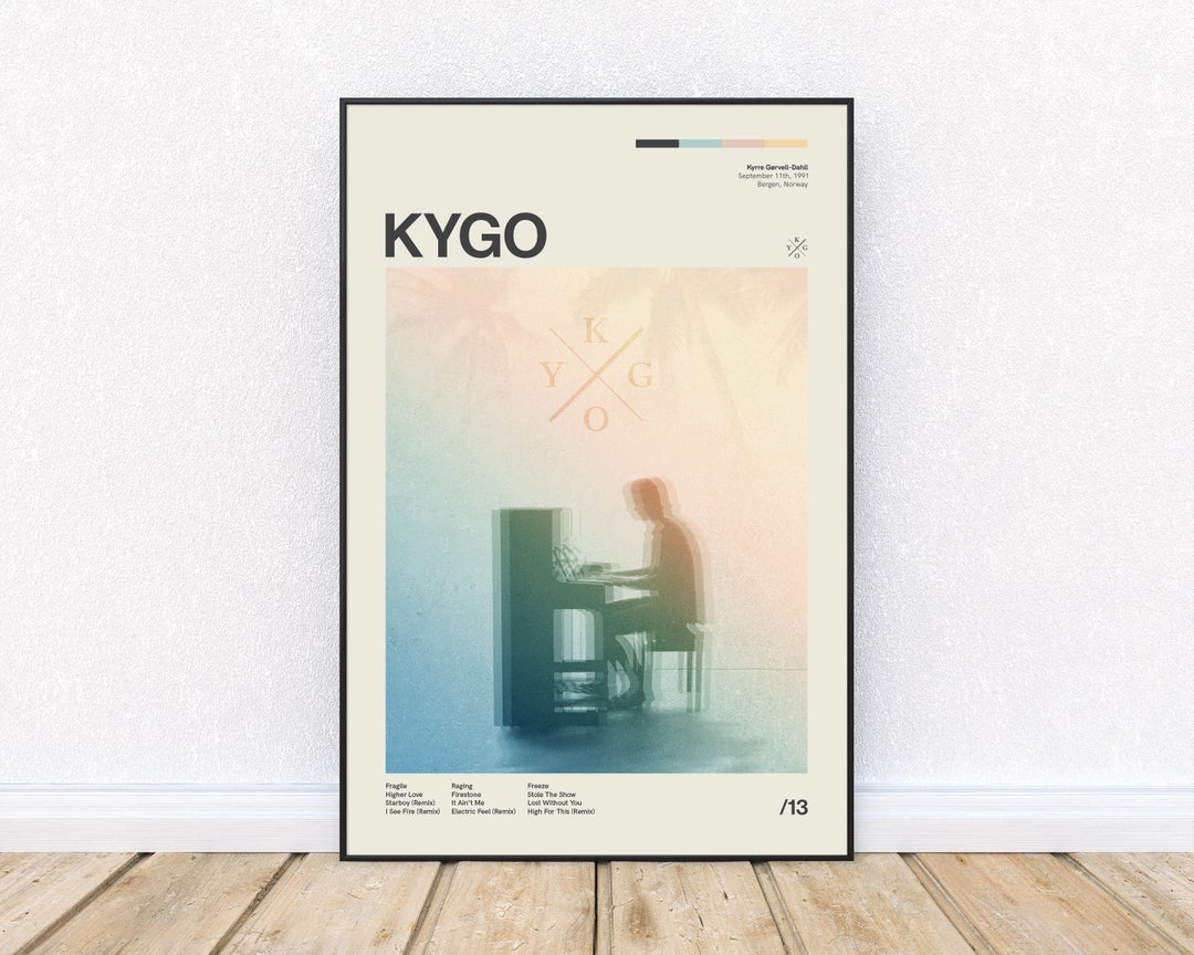 Kygo Inspired Mid-century Modern Poster, Retro Style Print, Electronic ...