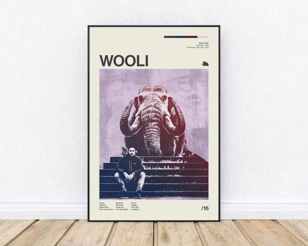 Wooli Inspired Poster Retro Style Print Mid Century Modern, Electronic ...