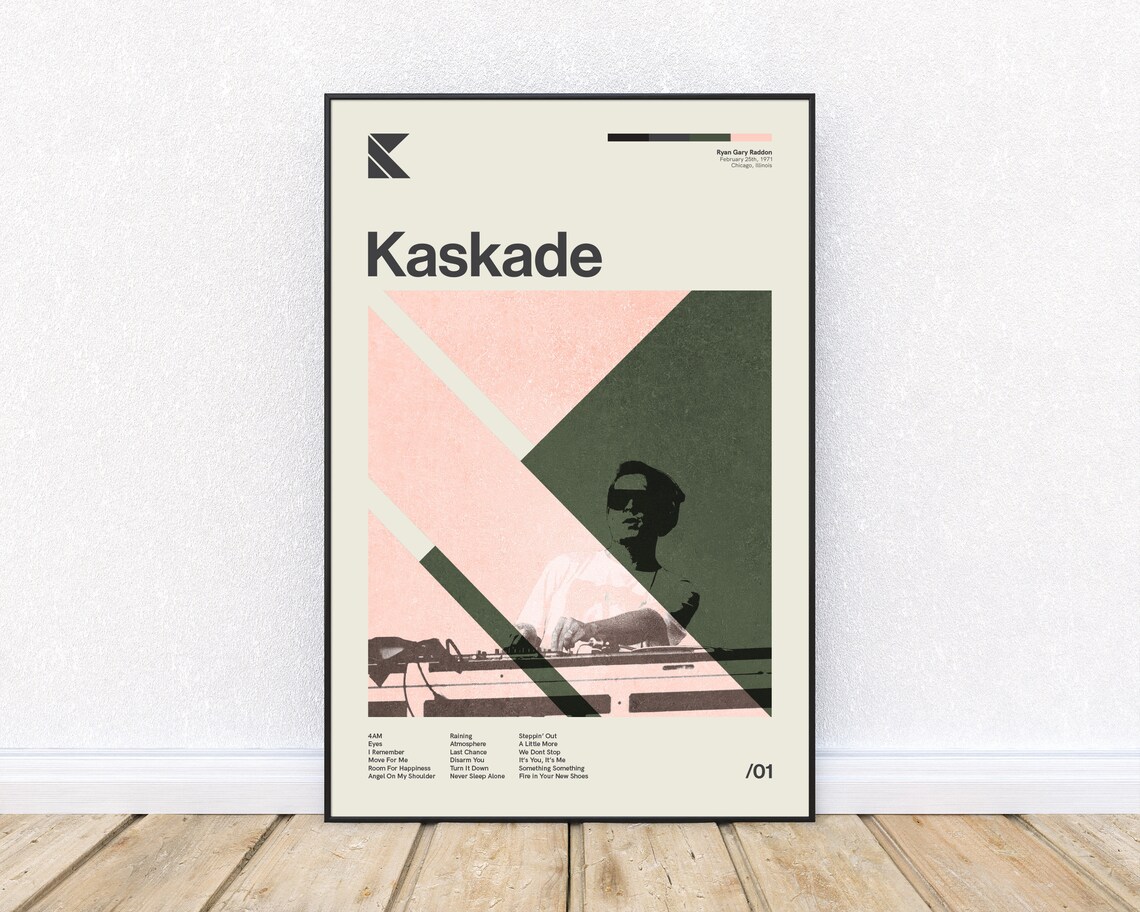 Kaskade Inspired Poster Mid Century Modern Print District - Etsy