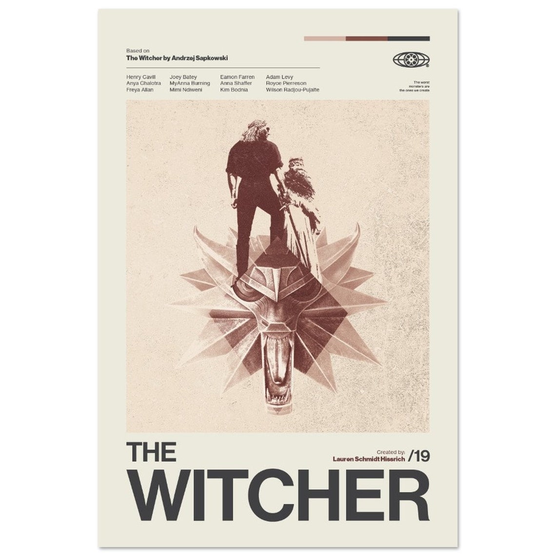 The Witcher Inspired Poster Mid Century Modern Art Print - Etsy