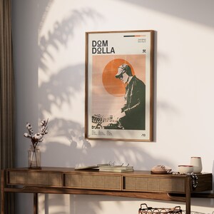 Dom Dolla Inspired Mid-century Modern Poster, Retro Style Print ...