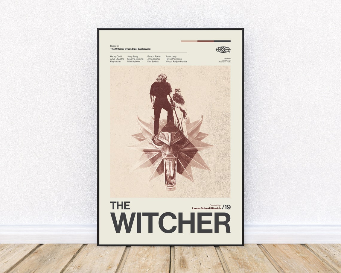 The Witcher Inspired Poster Mid Century Modern Art Print - Etsy