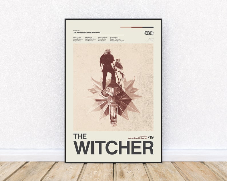 The Witcher Inspired Poster Mid Century Modern Art Print - Etsy