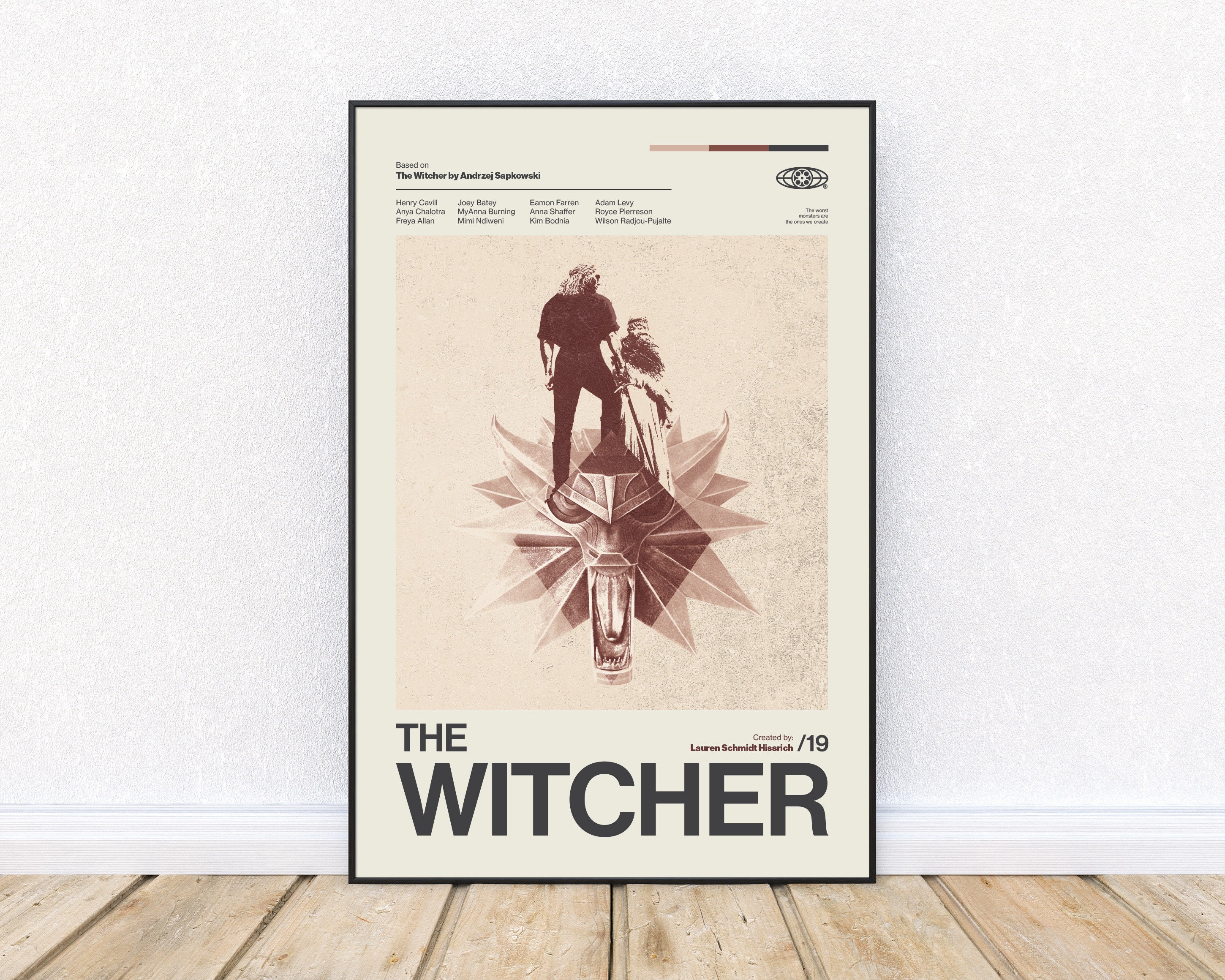 The Witcher Inspired Poster, Mid Century Modern, Art Print, Movie ...