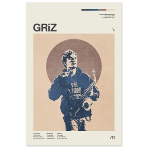 Griz Inspired Mid-century Modern Poster, Retro Style Print, Electronic ...