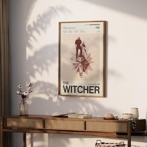 The Witcher Inspired Poster, Mid Century Modern, Art Print, Movie ...