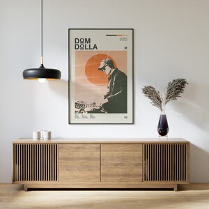 Dom Dolla Inspired Mid-century Modern Poster, Retro Style Print ...