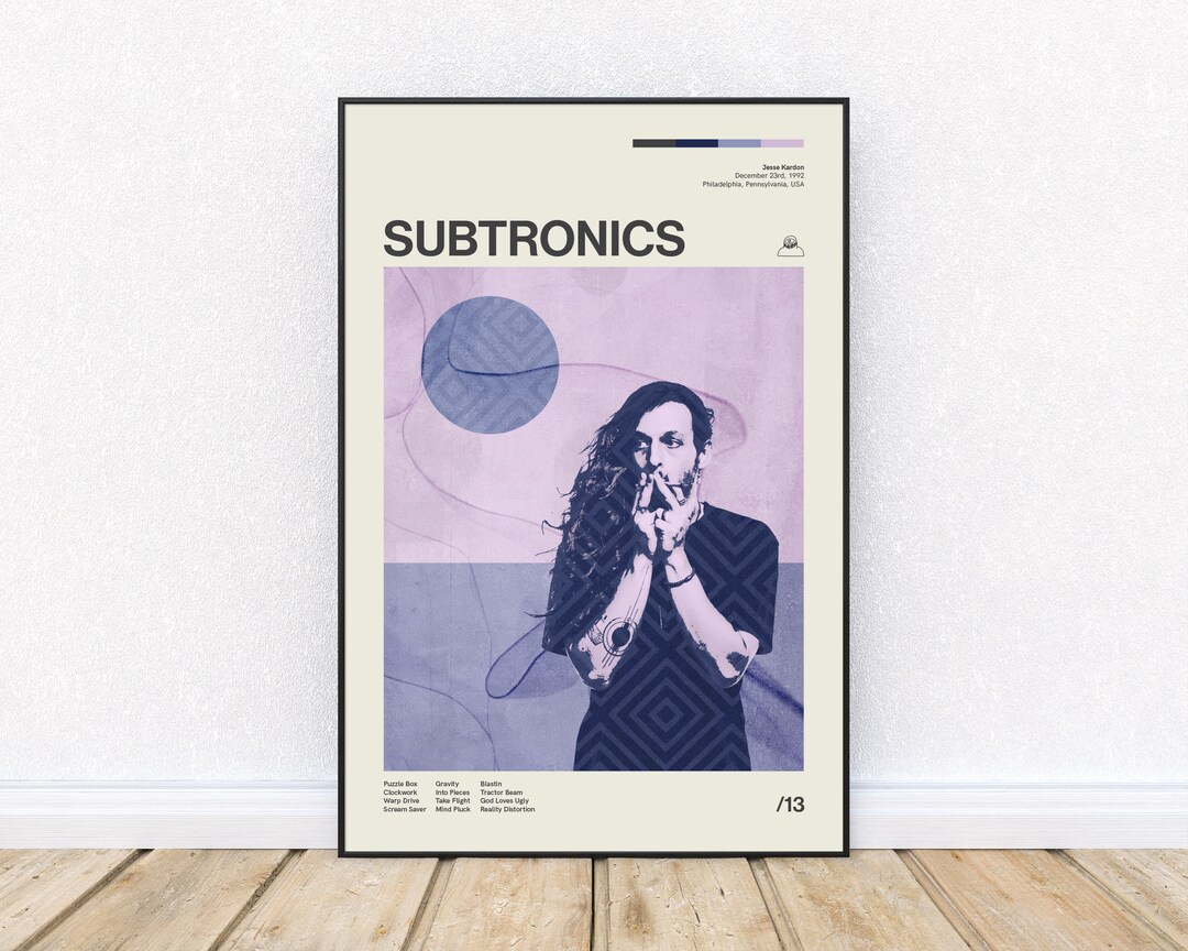 Subtronics Inspired Poster Retro Style Print Mid Century Modern ...