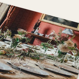 Puzzle for Adults, Dinner Party With Flowers, 120/252/500 Pieces Pieces ...