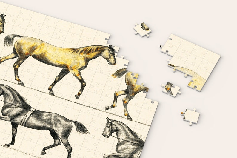 Puzzle for Adults, Hans Kraemer Vintage Horse Poster, 120/252/500 ...