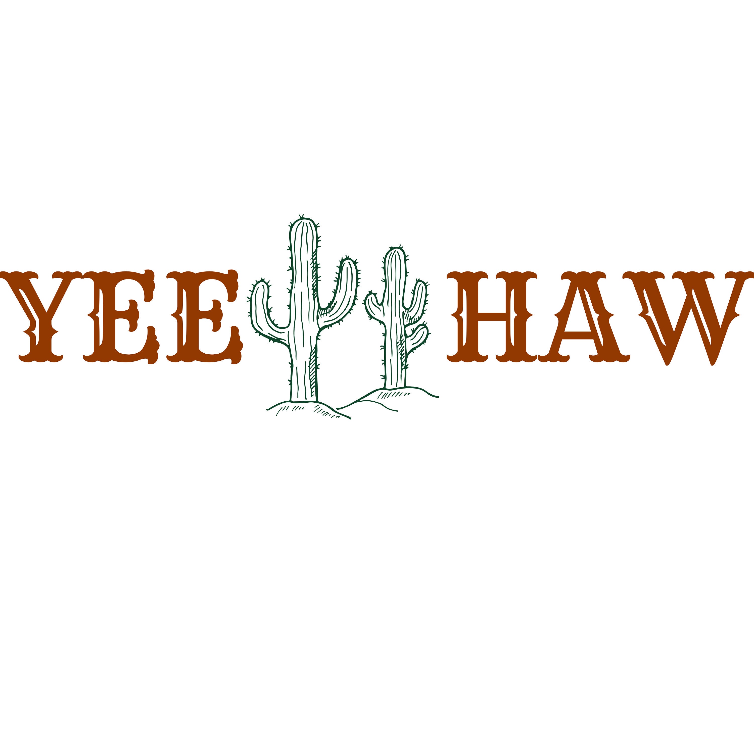 Yee Haw PNG, Cactus Graphic, Instant Download, Small Business, Western ...