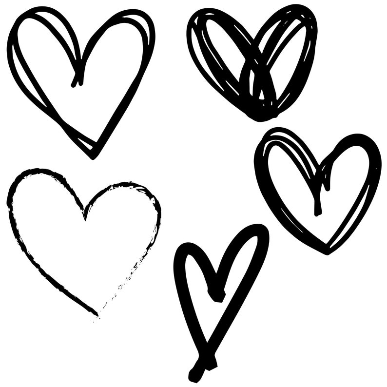 Corazones PNG, Corazón SVG, Descarga instantánea, Corazones del día de ...