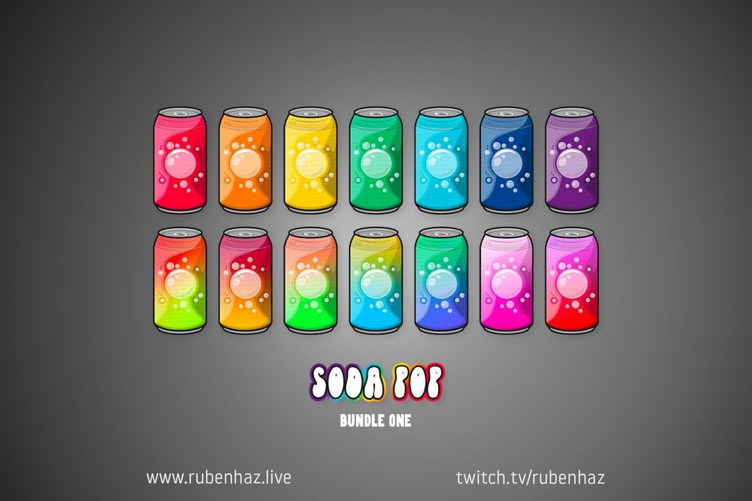 Soda Pop Emote & Sub-badge (bundle One) for Twitch and Discord - Etsy