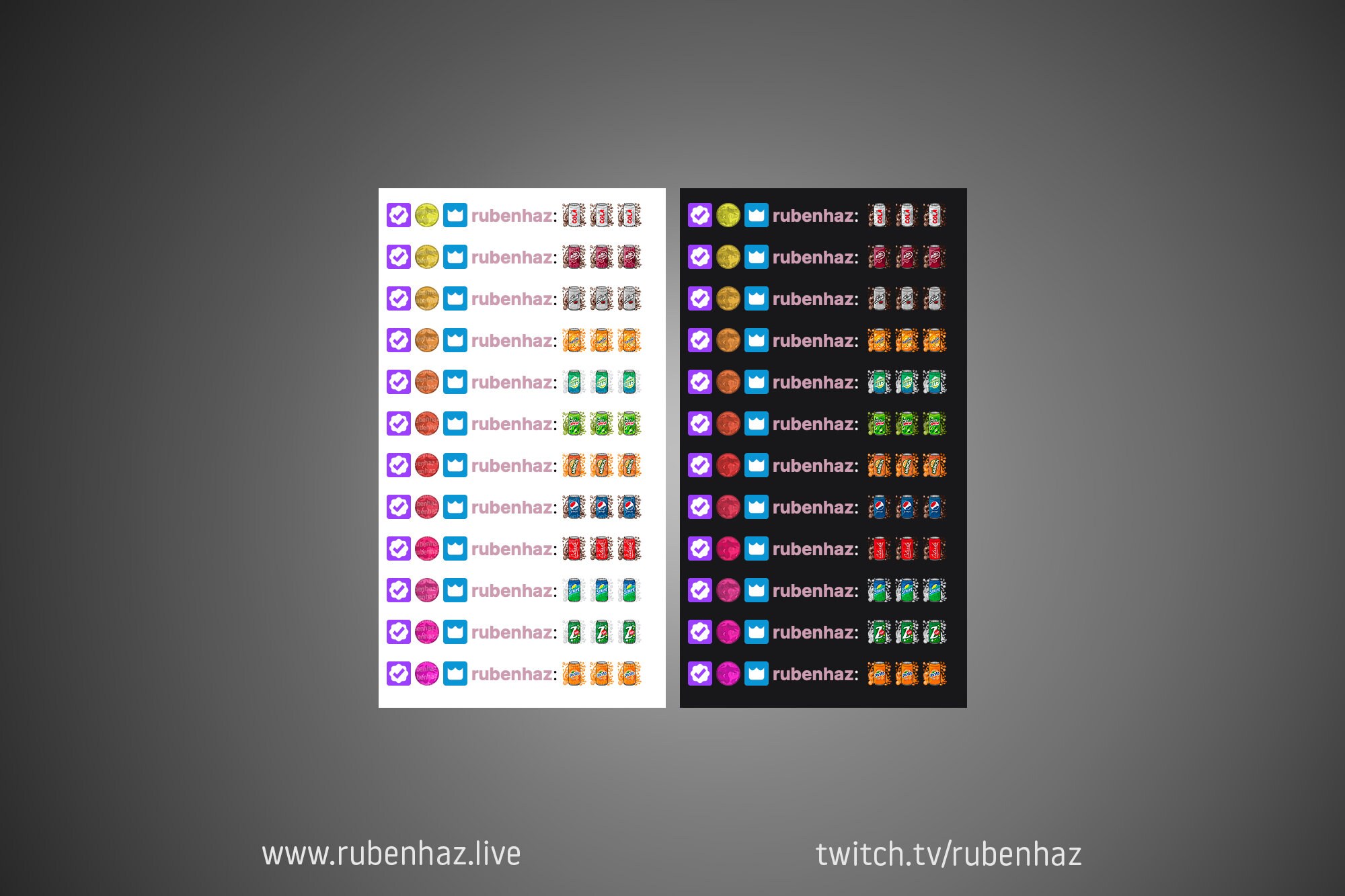 My Favorite Soda Emote & Sub-badge Bundle for Twitch and Discord - Etsy