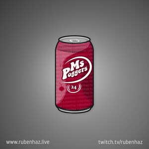 Ms. Poggers Soda Emote & Sub-badge for Twitch and Discord - Etsy