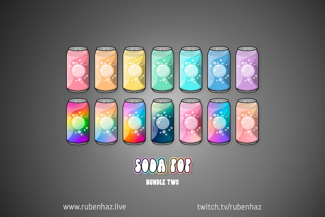 Soda Pop Emote & Sub-badge (bundle Two) for Twitch and Discord - Etsy