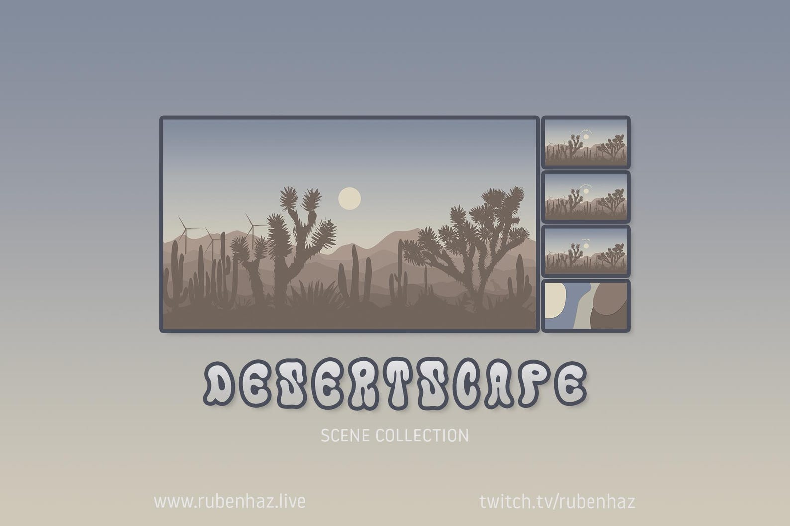 Sandstorm Taupe Desertscape Stream Scene Collection - Etsy