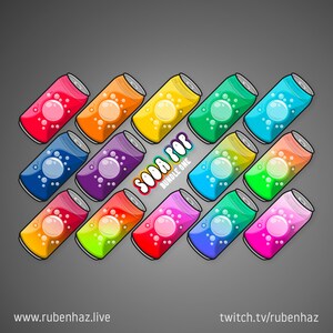 Soda Pop Emote & Sub-badge (bundle One) for Twitch and Discord - Etsy