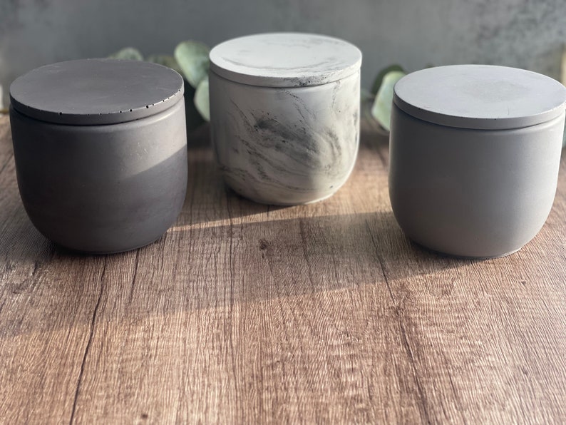 Wholesale Hand-made Cement Jar Case of 4 Vessels Tulip Shape Candle ...