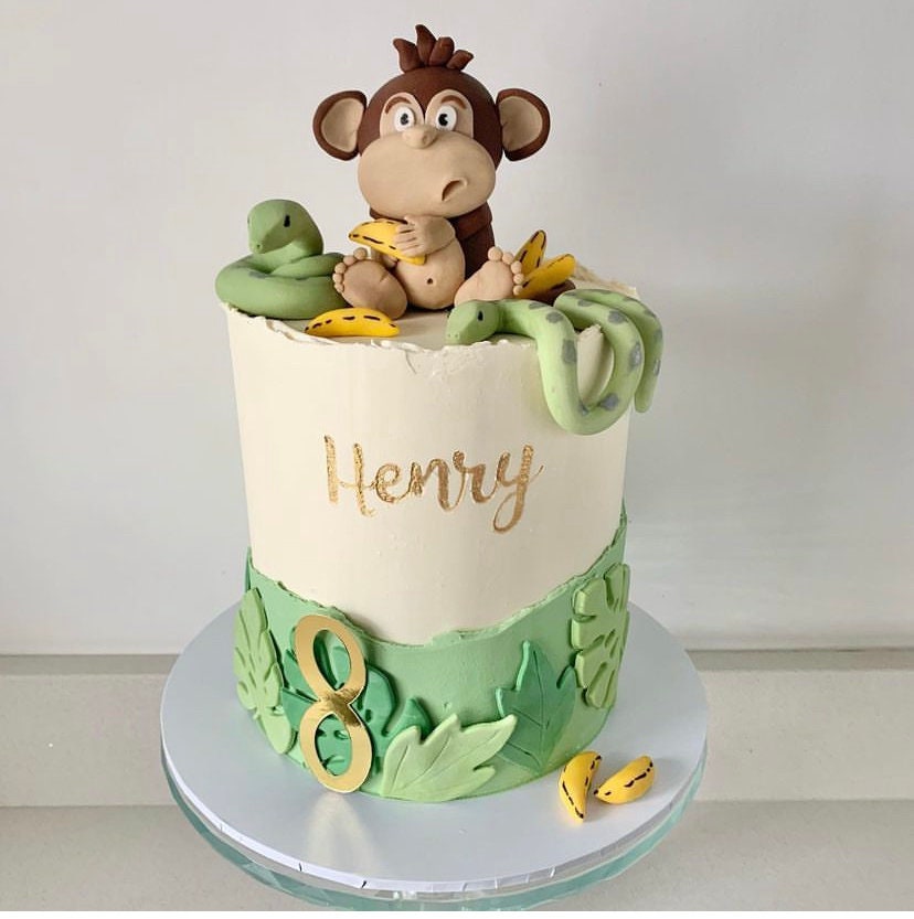 Monkey and Snake Edible Cake Topper - Etsy