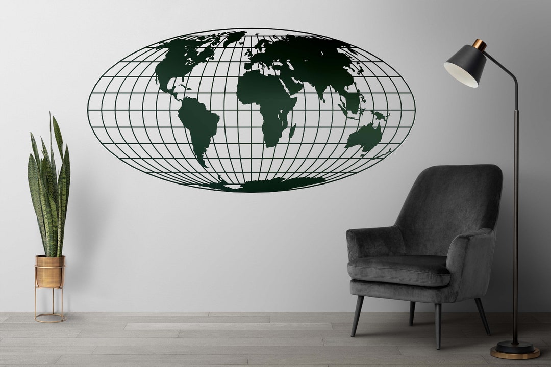Mappa del mondo SVG DXF PNG World svg Laser Plasma taglio dxf ...