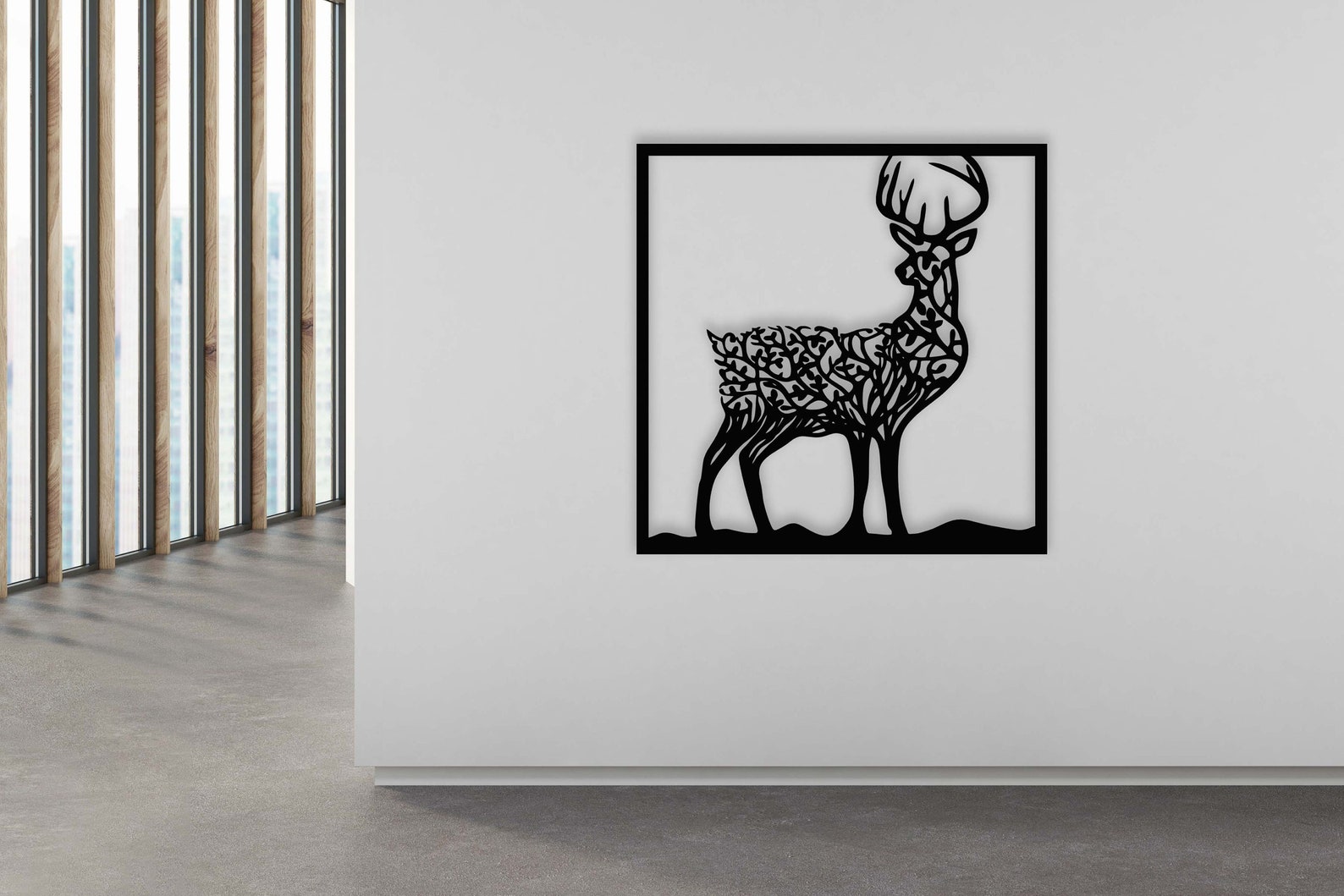Deer Desgin Laser Cut, Wall Art , SVG DXF PNG, Deer Silhouette, Hunting ...