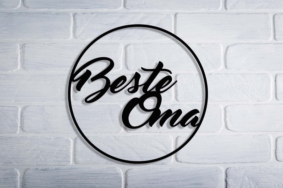 Beste Oma SVG deutsch, Ring SVG Türschild DXF Laser cut , Plasma ...